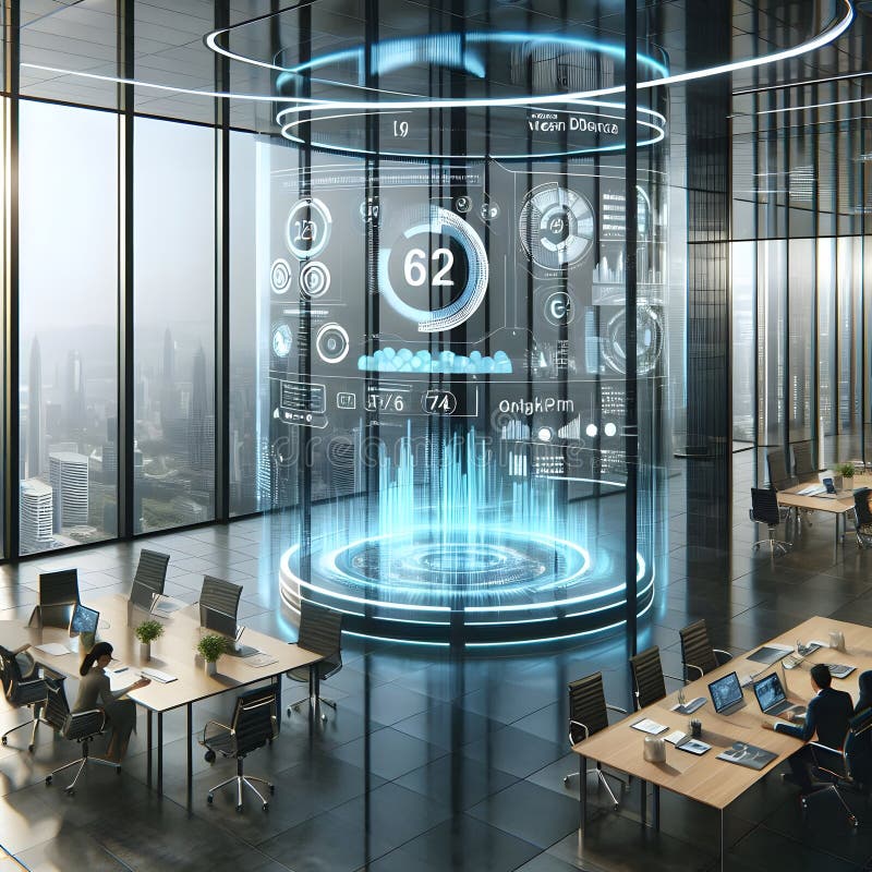 Futuristic Holographic Globe in High-tech Environment Stock Image ...