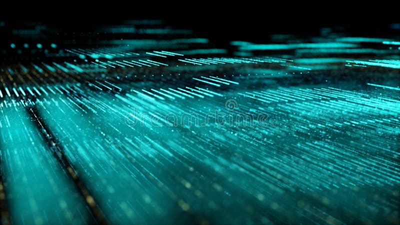 Futuristic Digital Abstract Matrix Particles Grid Stock Illustration ...