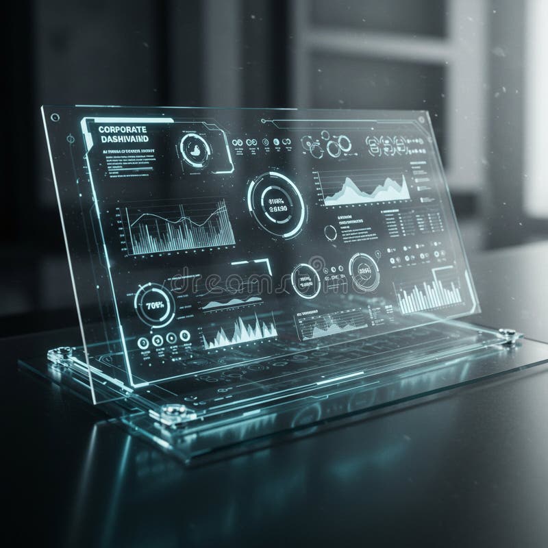 Transparent Holographic Analytics Dashboard Stock Illustrations – 681 ...