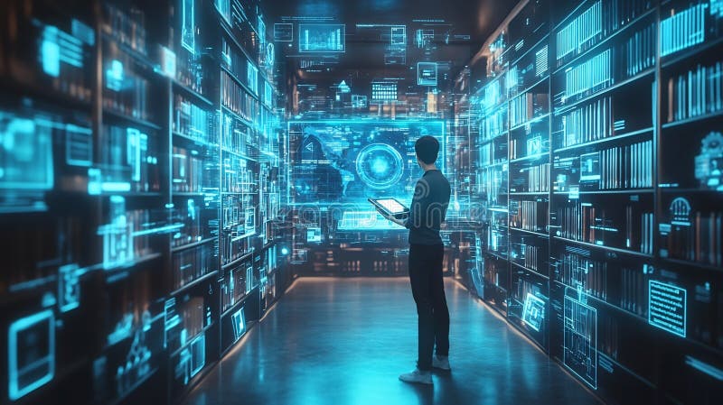 Futuristic Holographic Education Platform with Interactive Data ...