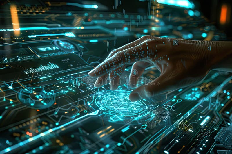 Futuristic Holographic Interface Optimizing Real-Time Resource ...