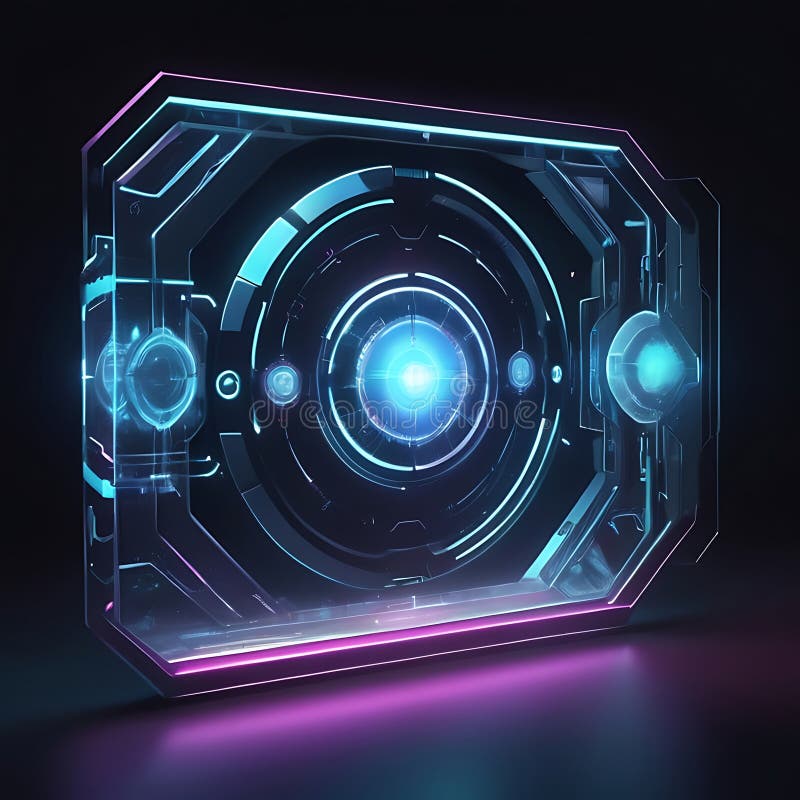 Futuristic Holographic Interface with Radiant Elements Stock ...