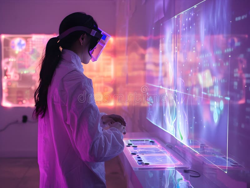 Futuristic Holographic Laboratory Stimulating Creative Ingenuity and ...