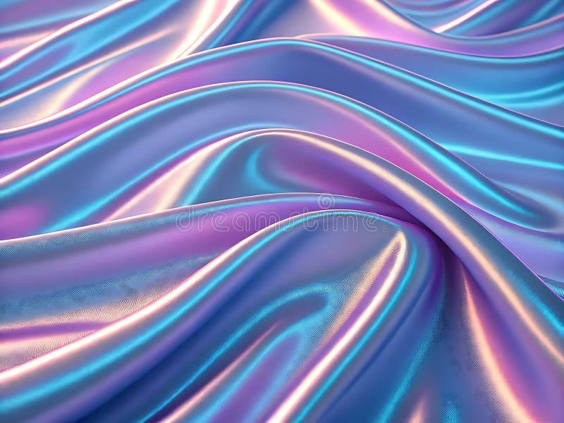 Futuristic Holographic Liquid Texture Iridescent Shift Design Stock ...