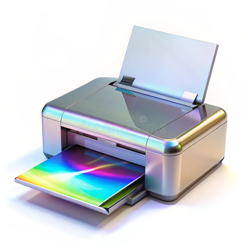 Holographic Printer with Floating Paper Stock Illustration ...
