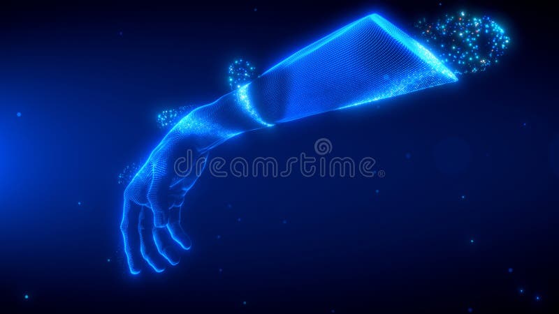 Futuristic Holographic Scanning of a Digital Human Arm Stock ...