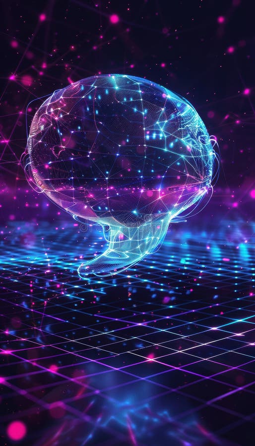 Futuristic Holographic Speech Bubble in Digital Grid Environment for ...