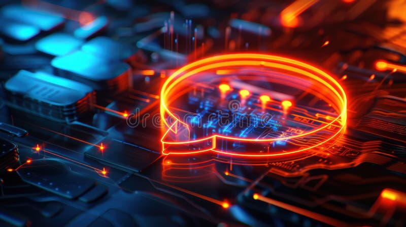 Futuristic Holographic Speech Bubble in High-Tech Environment for ...