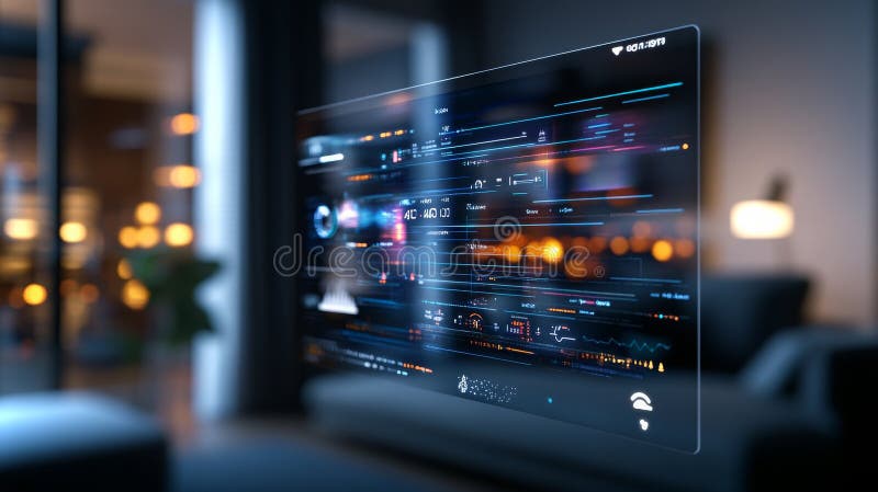Futuristic Home Control System Displays Smart Technology in Modern ...