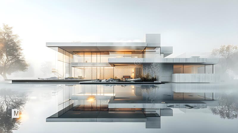 Futuristic Home Design: a Minimalist S Dream by the Water. Concept Home ...