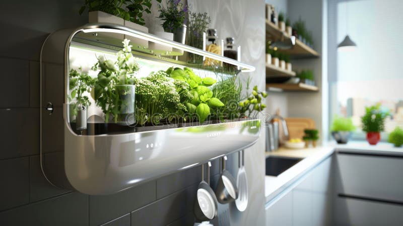Futuristic Home Hydroponic System for Growing Herbs and Vegetables in ...