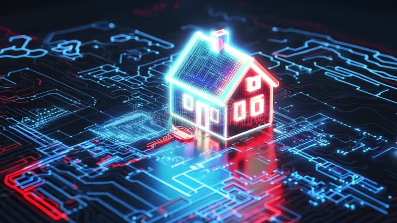 Digital Representation of a House Symbolizing Modern Real Estate ...