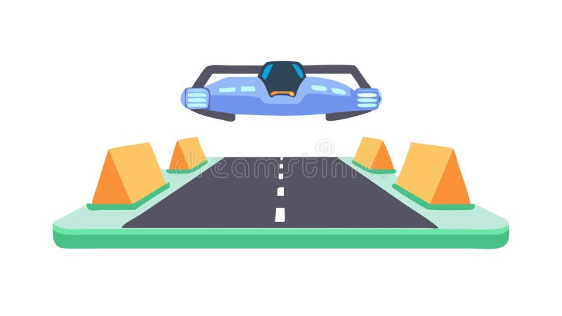 Futuristic Hover Car, Advanced Transportation, Vector Design Generative ...