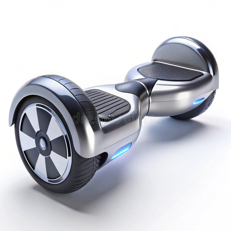 Futuristic Hoverboard Floating Above Ground Stock Illustration ...