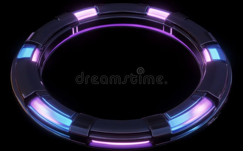 A Futuristic Hovering Disc with Neon Accents, Showcasing Advanced ...
