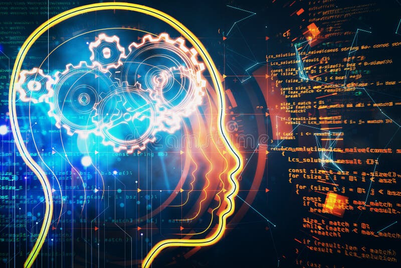 Futuristic HTML background stock illustration. Illustration of byte ...