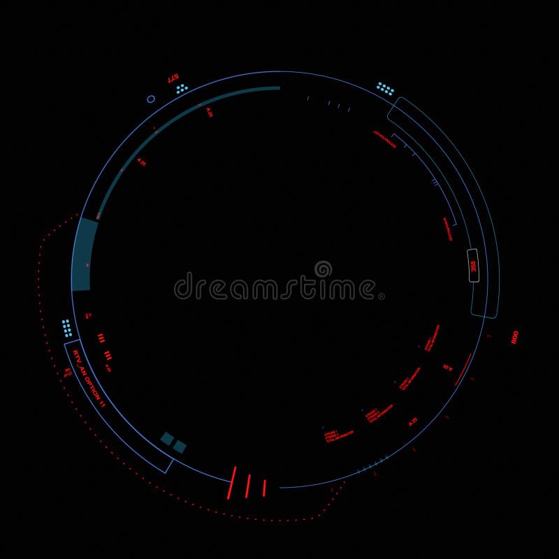 Futuristic Hud Circle Count Display Stock Illustration - Illustration ...