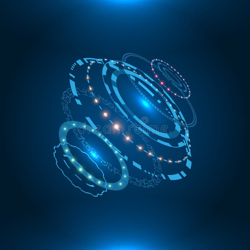 Abstract Circular Cosmos Galaxy Design Stock Vector - Illustration of ...