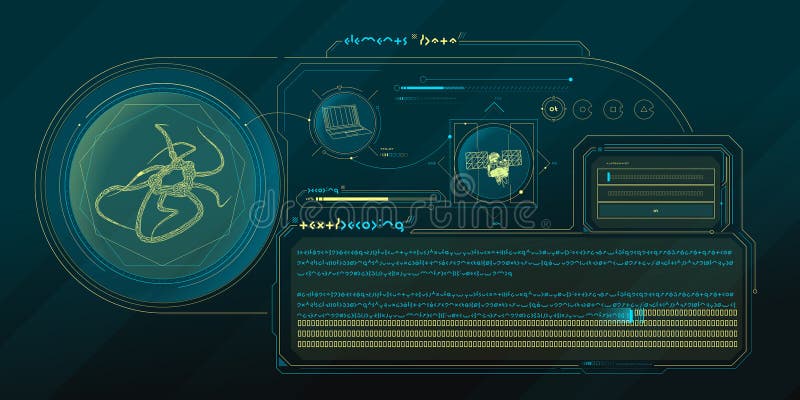 Futuristic HUD Design of Sci-fi Data. Stock Photo - Image of ...
