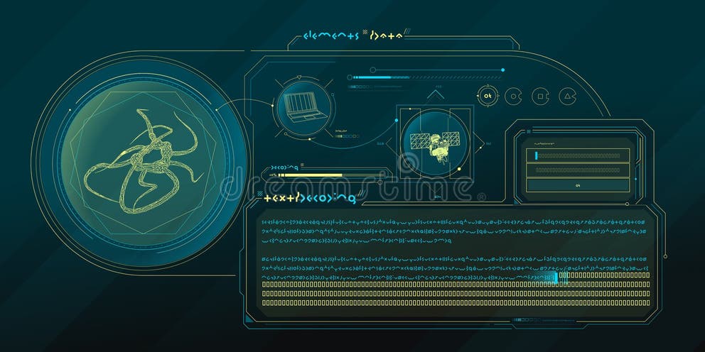 Futuristic HUD Design of Sci-fi Data. Stock Photo - Image of ...