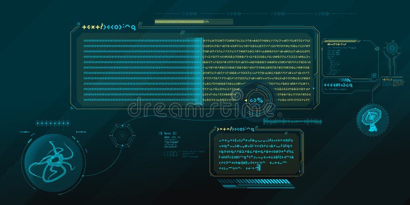 Futuristic HUD Design of Sci-fi Data. Stock Vector - Illustration of ...