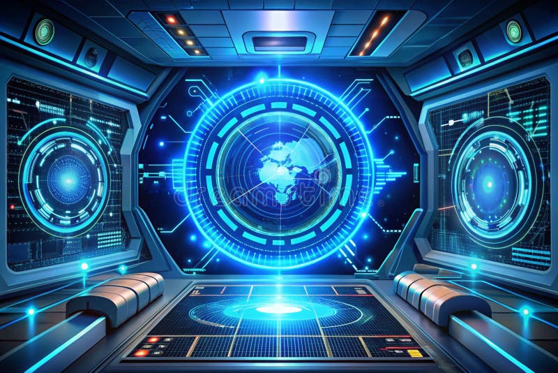 Futuristic HUD Display and AI Interface: Virtual Reality, Security, and ...