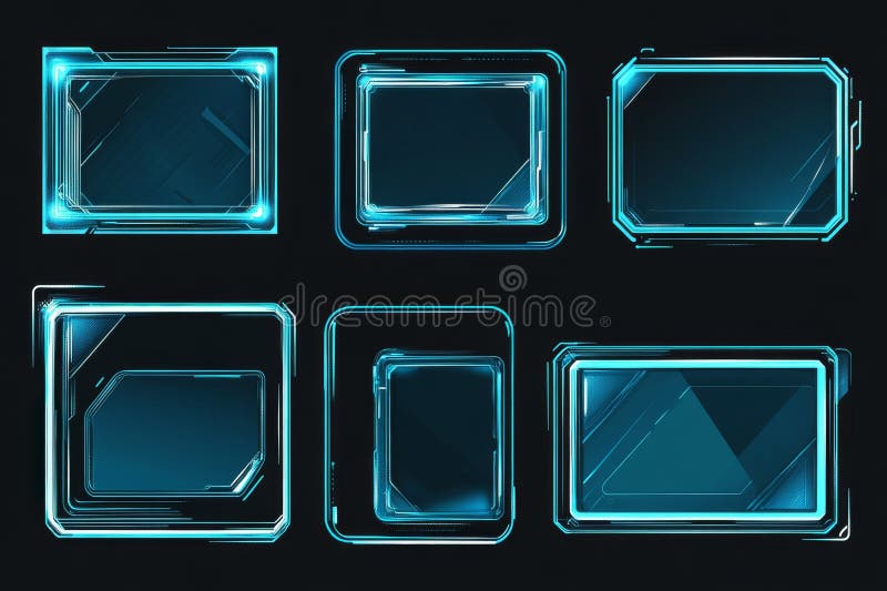Futuristic HUD Element Frame Technology with a Modern Interface Stock ...