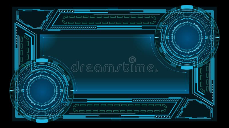 Futuristic HUD Frame with Copy Space Stock Vector - Illustration of ...