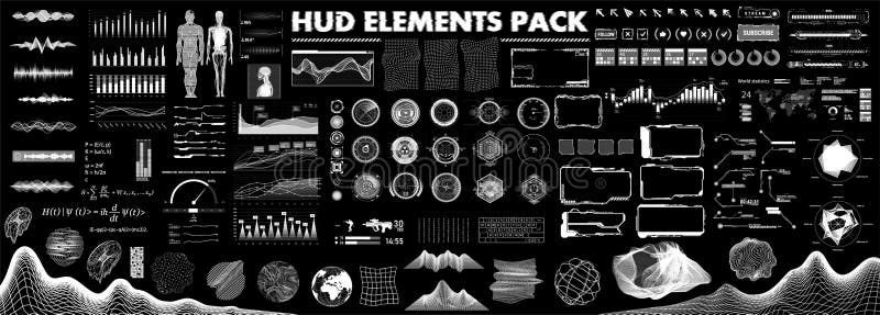 Digital HUD Collection for UI, UX, GUI Projects Stock Vector ...