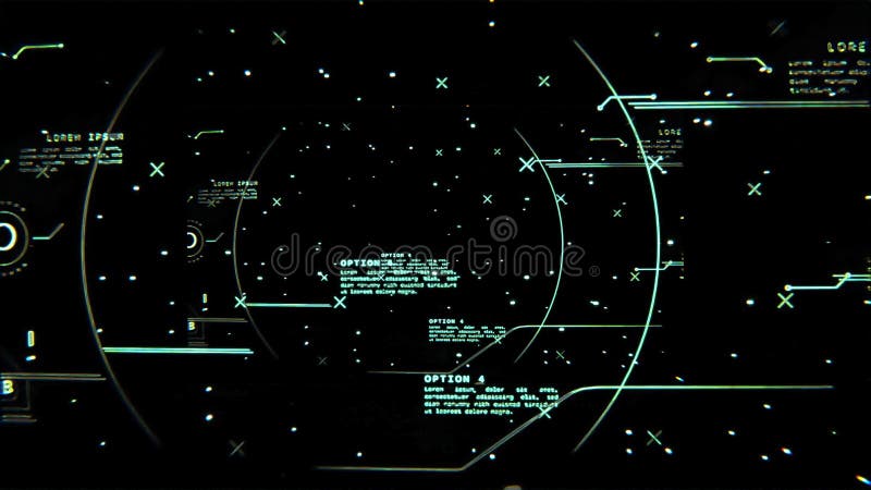 Futuristic HUD Interface Animation with Glitch Effect Stock Footage ...