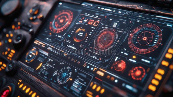 Futuristic HUD Interface Design Stock Photo - Image of graphic, cockpit ...