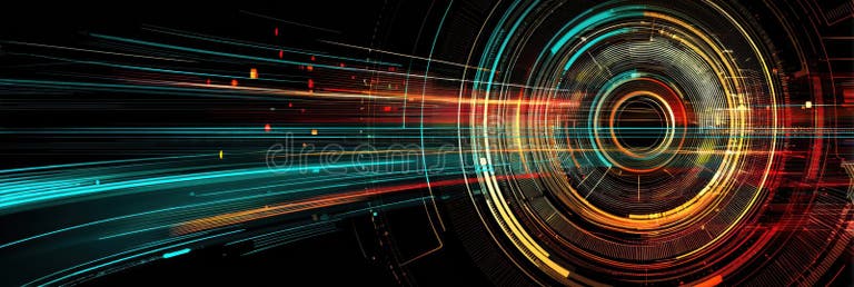 Futuristic HUD Interface Displaying Circular Radar with Dynamic Motion ...