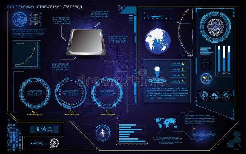 Futuristic Hud Interface Element Design Technology Health Care ...