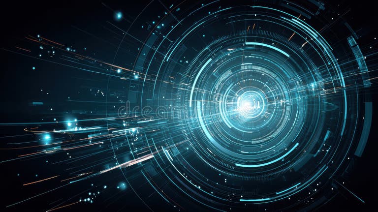 Futuristic HUD Interface Featuring Circular Radar and Dynamic Motion ...