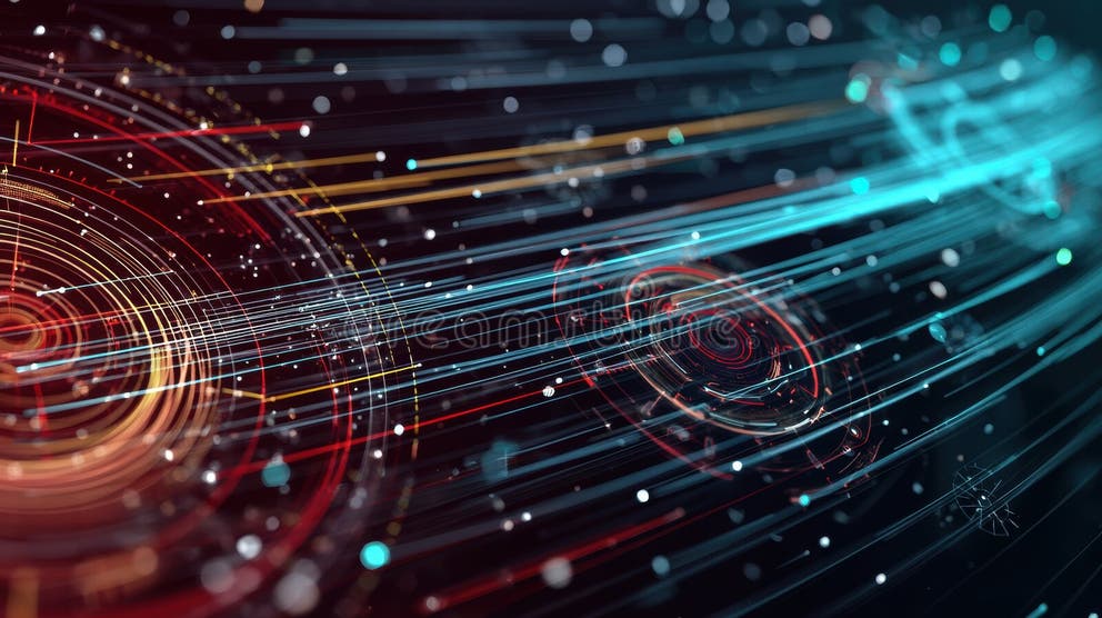 Futuristic HUD Interface Featuring Dynamic Circular Radar and Vibrant ...