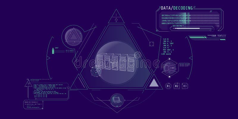 Futuristic HUD Interface for Processing Server Data. Stock Image ... Futuristic HUD Interface for Processing Server Data. Stock Image ...