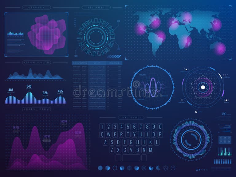 Hud Interface Digital Display Stock Illustrations – 30,952 Hud ...