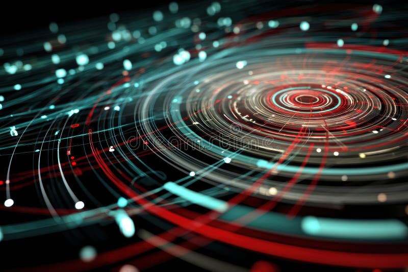 Futuristic HUD Interface Showcasing Circular Radar and Illuminated ...