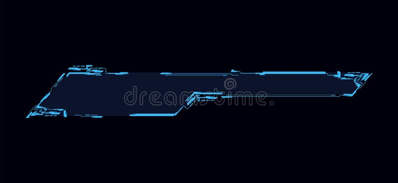 Futuristic Hud Light Rectangle Frame Realistic Vector Illustration ...