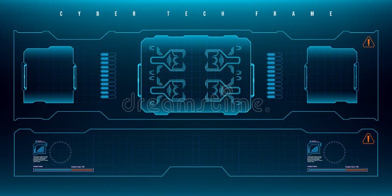Futuristic HUD Set Frame. Futuristic Virtual Screen Frame. Cyber Tech ...