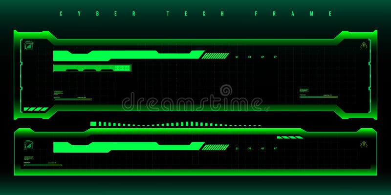 Futuristic HUD Set Frame. Futuristic Virtual Screen Frame. Cyber Tech ...