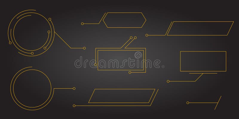Futuristic Hud Text Box Frame with Modern Line Border Menu and Callout ...