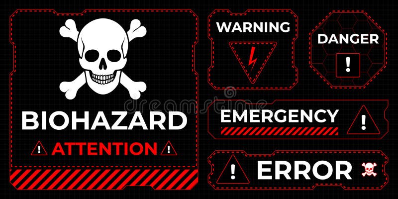 Futuristic HUD Warning Frame Concept Featuring Danger Zone Alerts and ...
