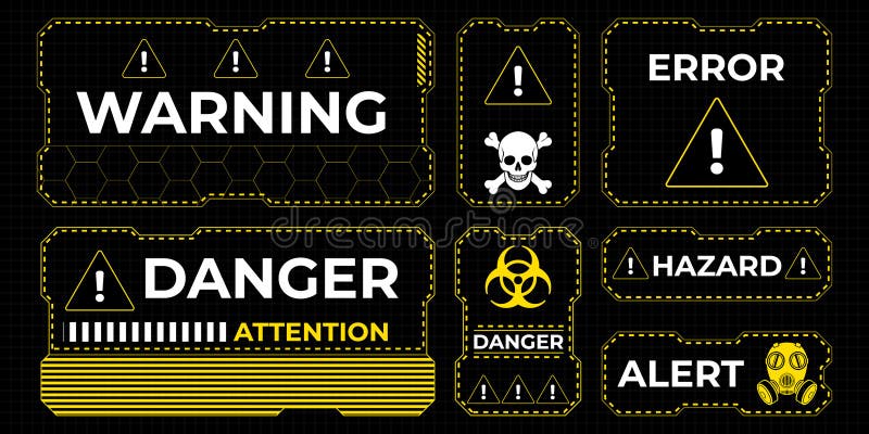 Futuristic HUD Warning Frame Concept Featuring Danger Zone Alerts and ...