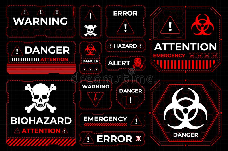 Futuristic HUD Warning Frame Concept Featuring Danger Zone Alerts and ...
