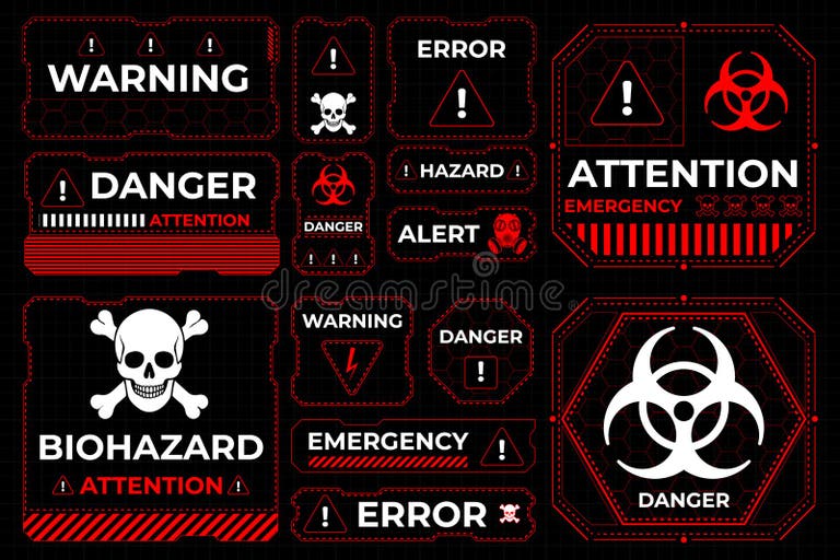Futuristic HUD Warning Frame Concept Featuring Danger Zone Alerts and ...