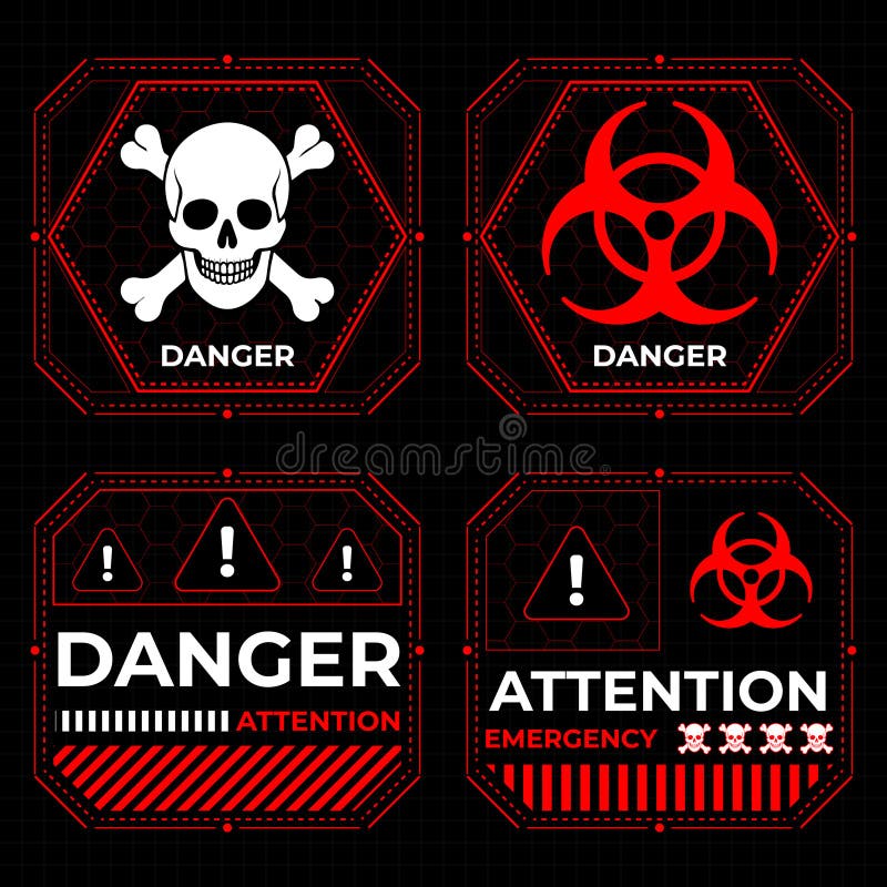 Futuristic HUD Warning Frame Concept Featuring Danger Zone Alerts and ...