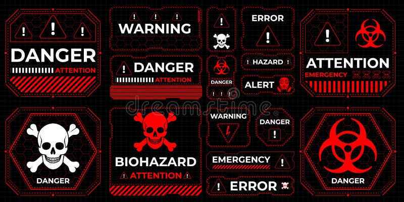 Futuristic HUD Warning Frame Concept Featuring Danger Zone Alerts and ...