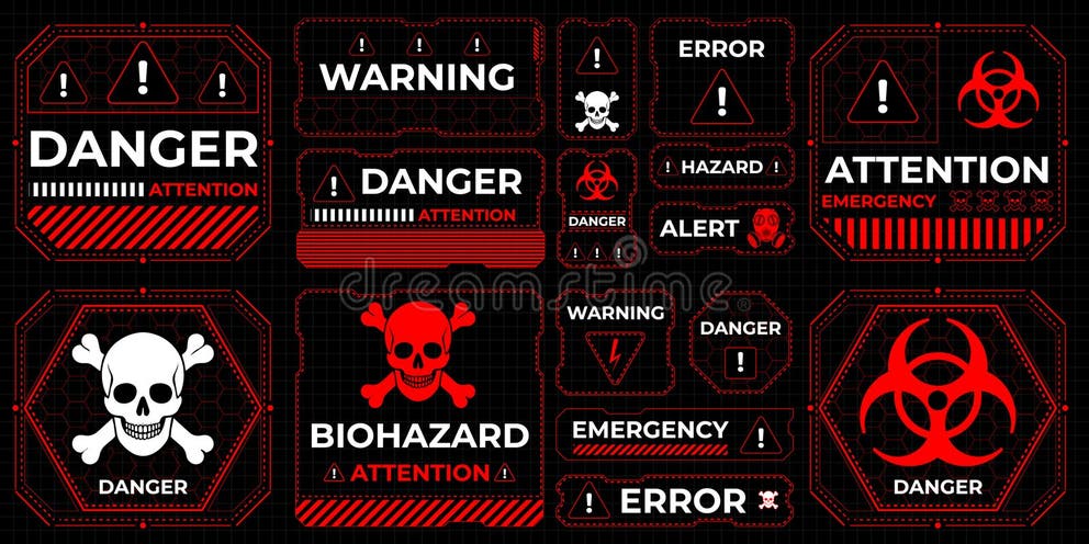 Futuristic HUD Warning Frame Concept Featuring Danger Zone Alerts and ...