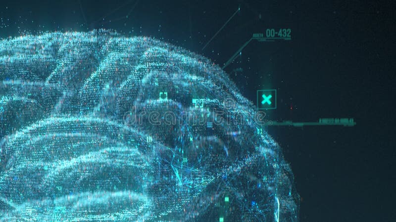 Futuristic Human Brain Interface Concept Stock Footage - Video of ...